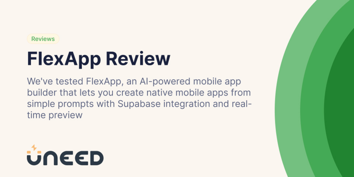 FlexApp Review - AI Mobile App Builder That Actually Works | Uneed