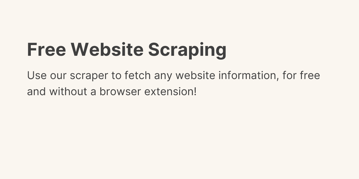 Free Website Scraping Tool | Uneed