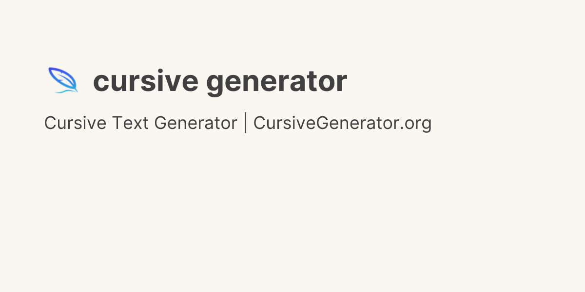 cursive generator on Uneed | Uneed