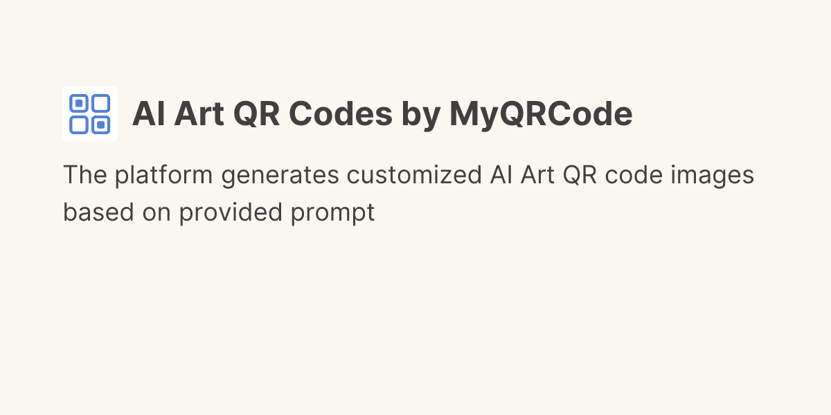 AI Art QR Codes by MyQRCode on Uneed | Uneed