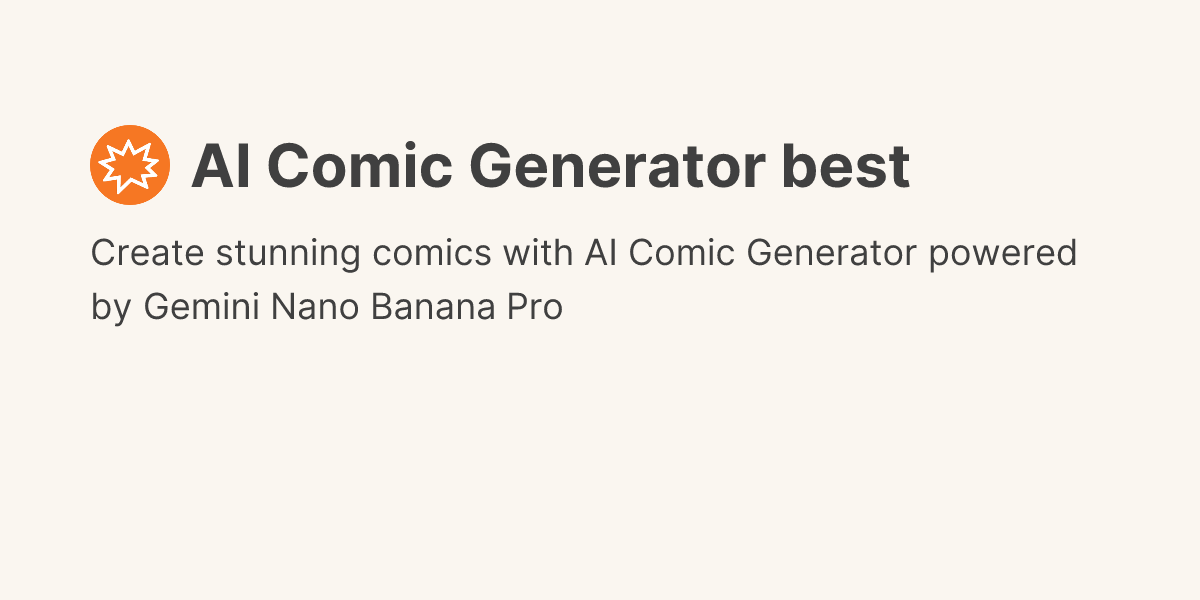 AI Comic Generator best on Uneed | Uneed