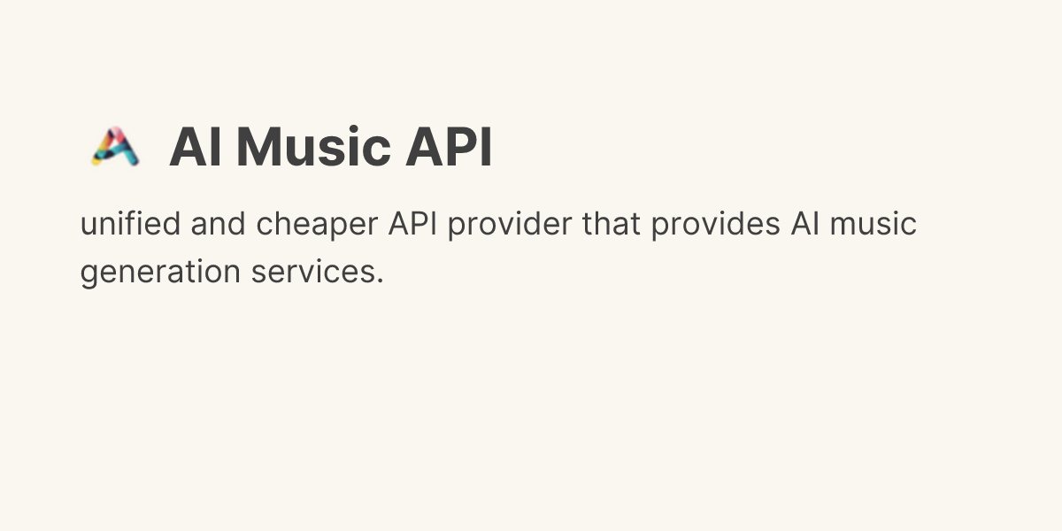 AI Music API on Uneed | Uneed