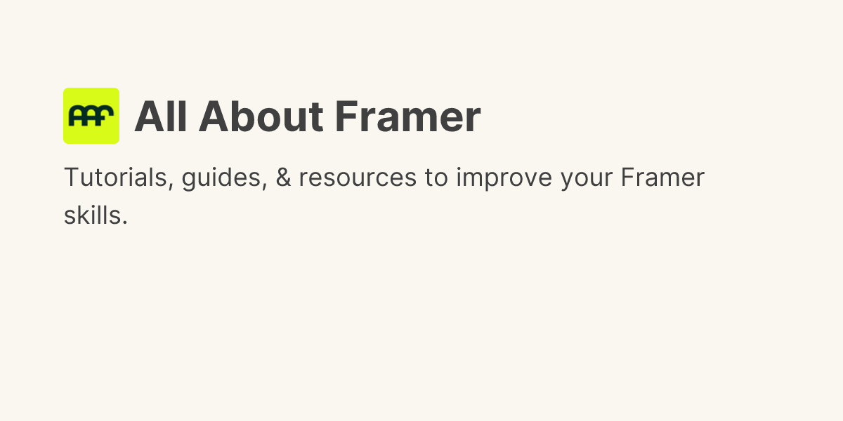 All About Framer on Uneed | Uneed