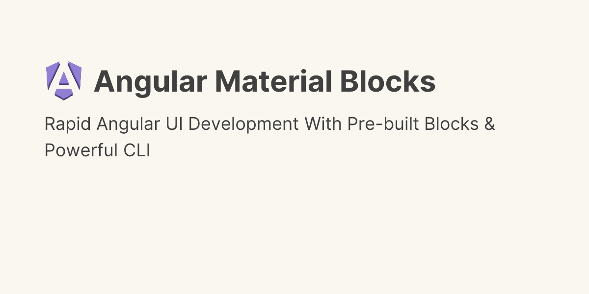 Angular Material Blocks on Uneed | Uneed