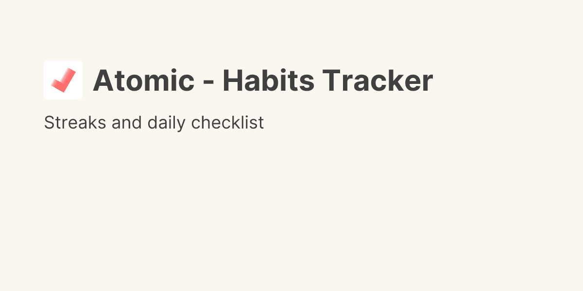 Atomic - Habits Tracker on Uneed | Uneed