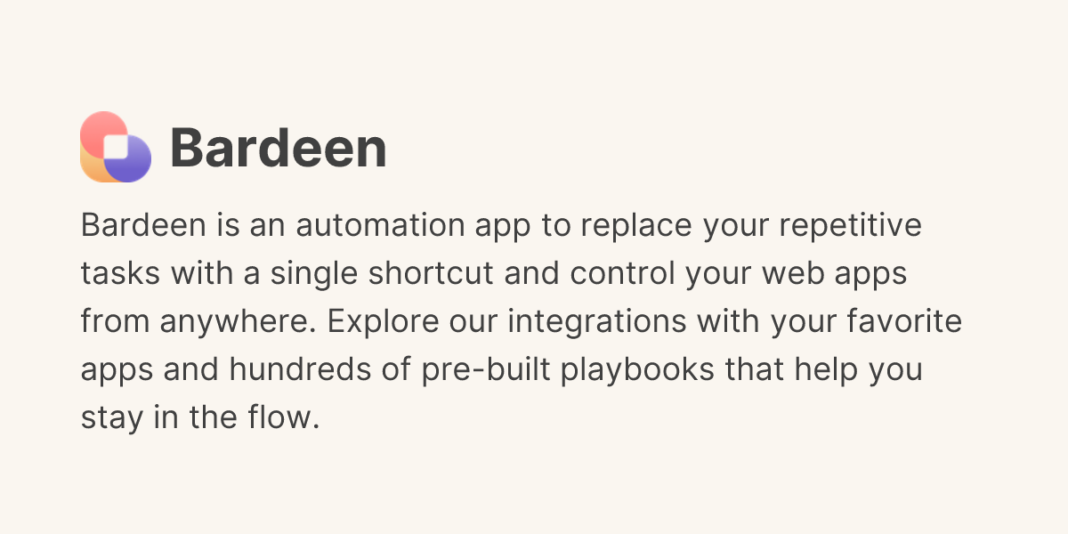 Bardeen on Uneed | Uneed