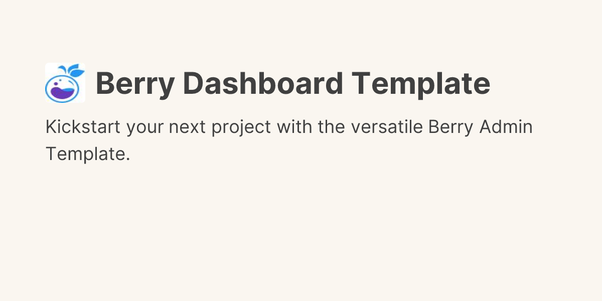 Berry Dashboard Template on Uneed | Uneed