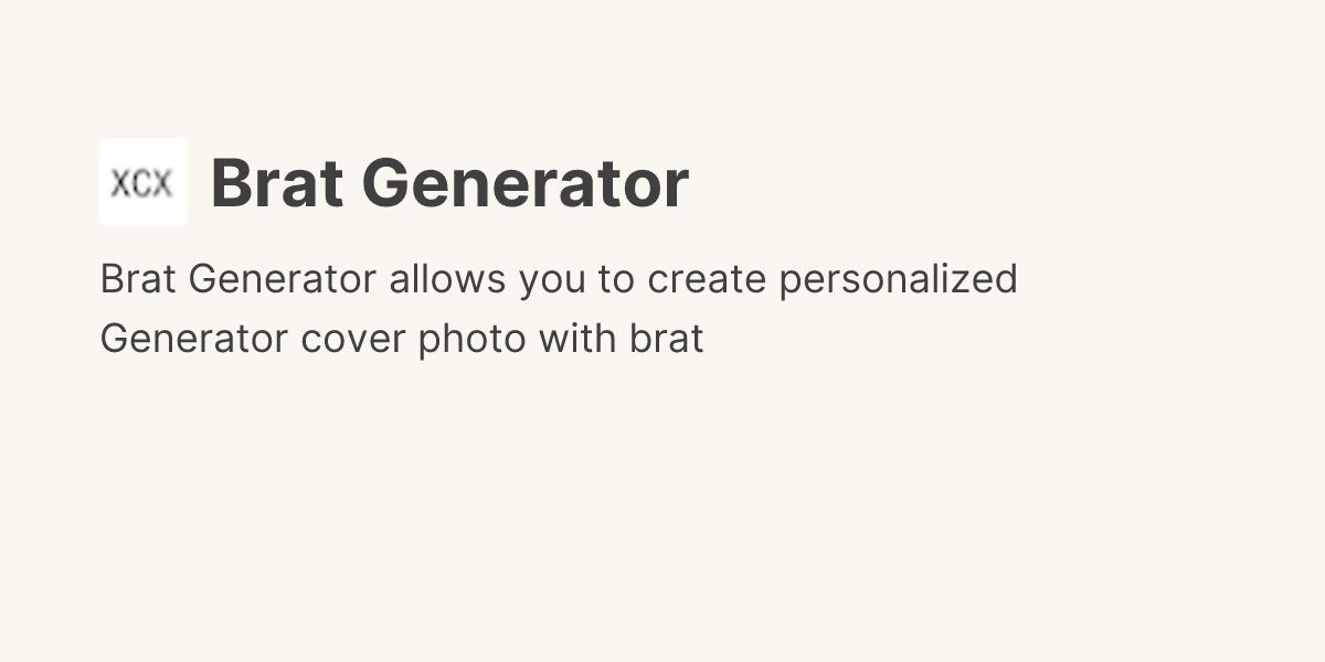 Brat Generator on Uneed | Uneed