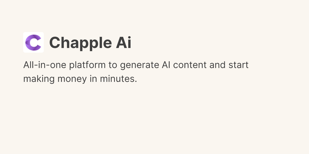 Chapple Ai on Uneed | Uneed
