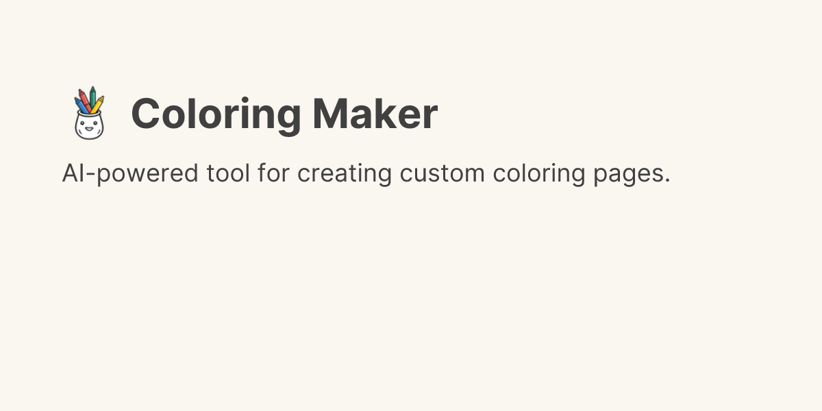 Coloring Maker on Uneed | Uneed