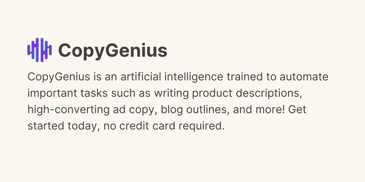 CopyGenius on Uneed | Uneed