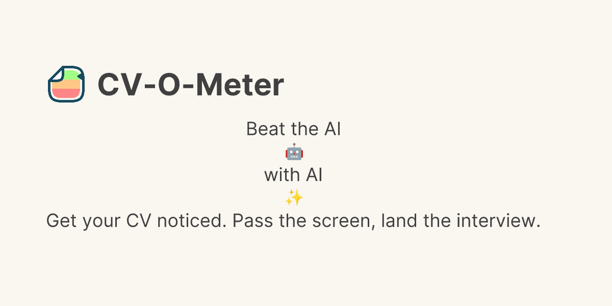 CV-O-Meter on Uneed | Uneed