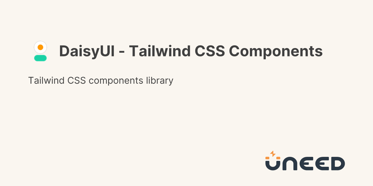 DaisyUI - Tailwind CSS Components on Uneed | Uneed DaisyUI - Tailwind CSS Components on Uneed | Uneed