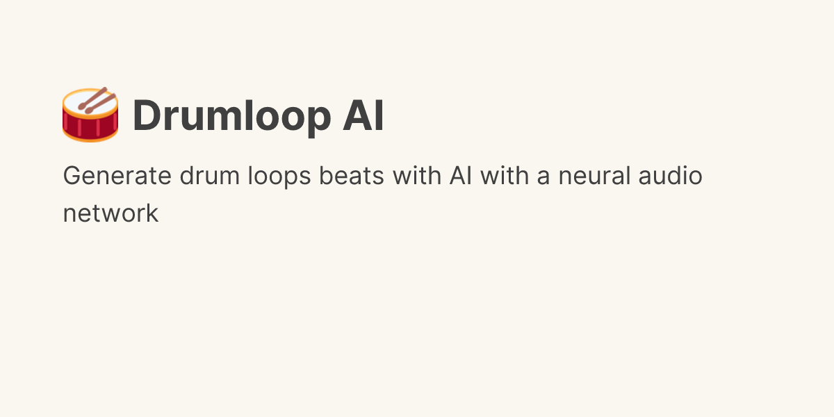Drumloop AI on Uneed | Uneed
