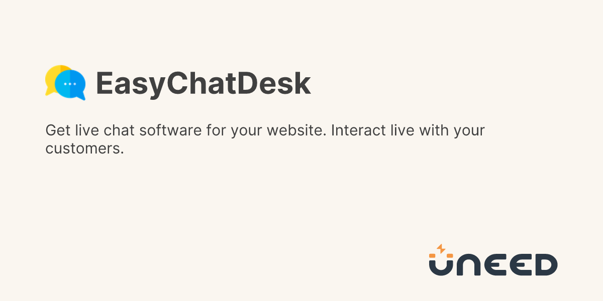EasyChatDesk on Uneed | Uneed EasyChatDesk on Uneed | Uneed