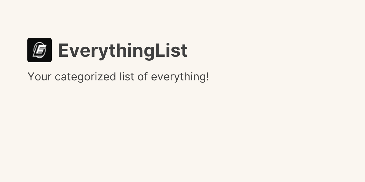 EverythingList on Uneed | Uneed