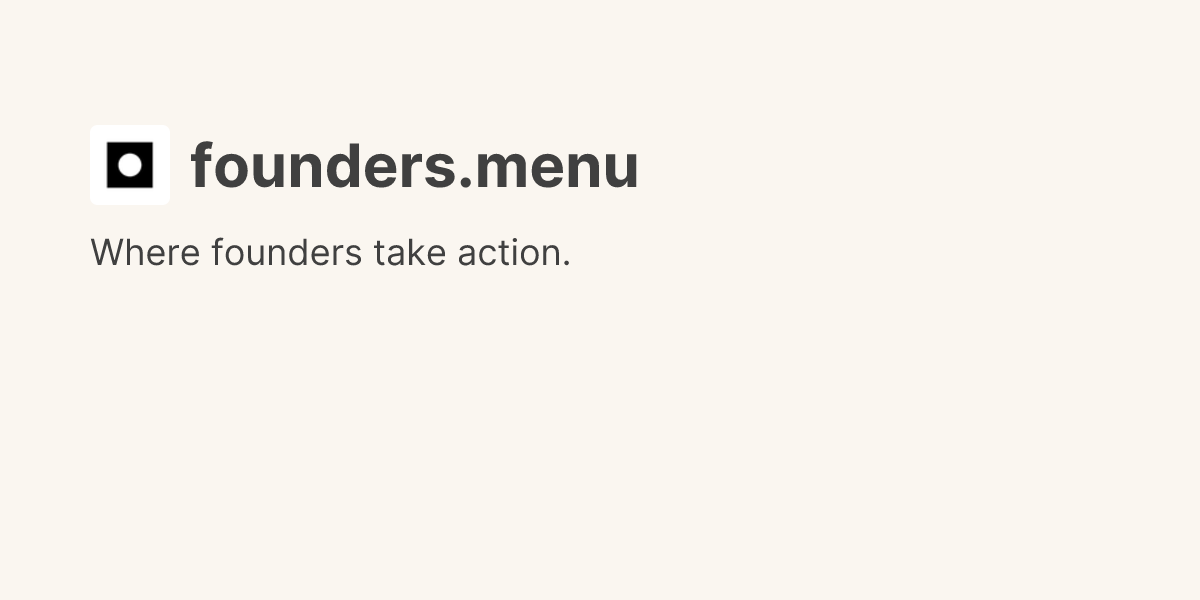 founders.menu on Uneed | Uneed