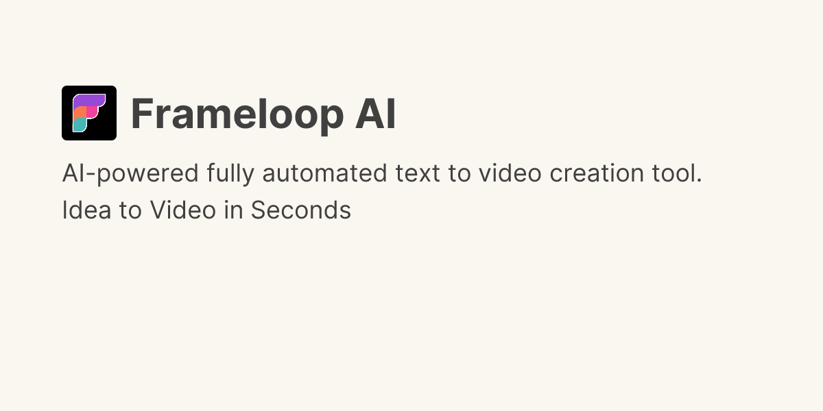 Frameloop AI on Uneed | Uneed