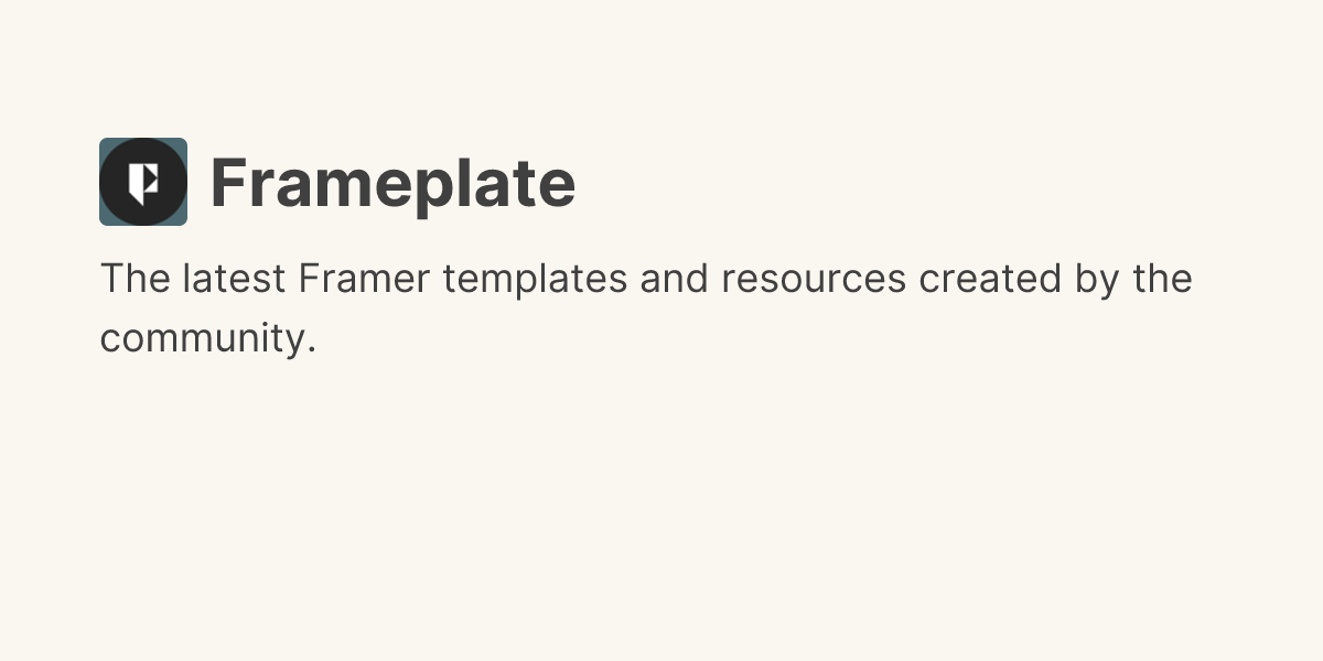 Frameplate on Uneed | Uneed