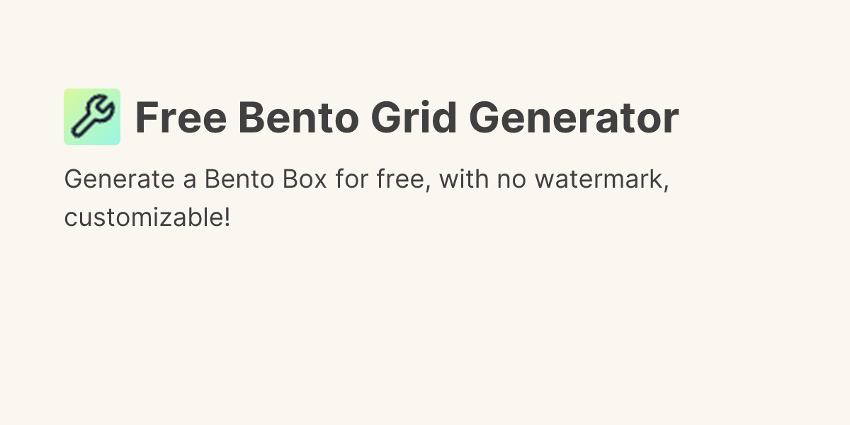 Free Bento Grid Generator on Uneed | Uneed