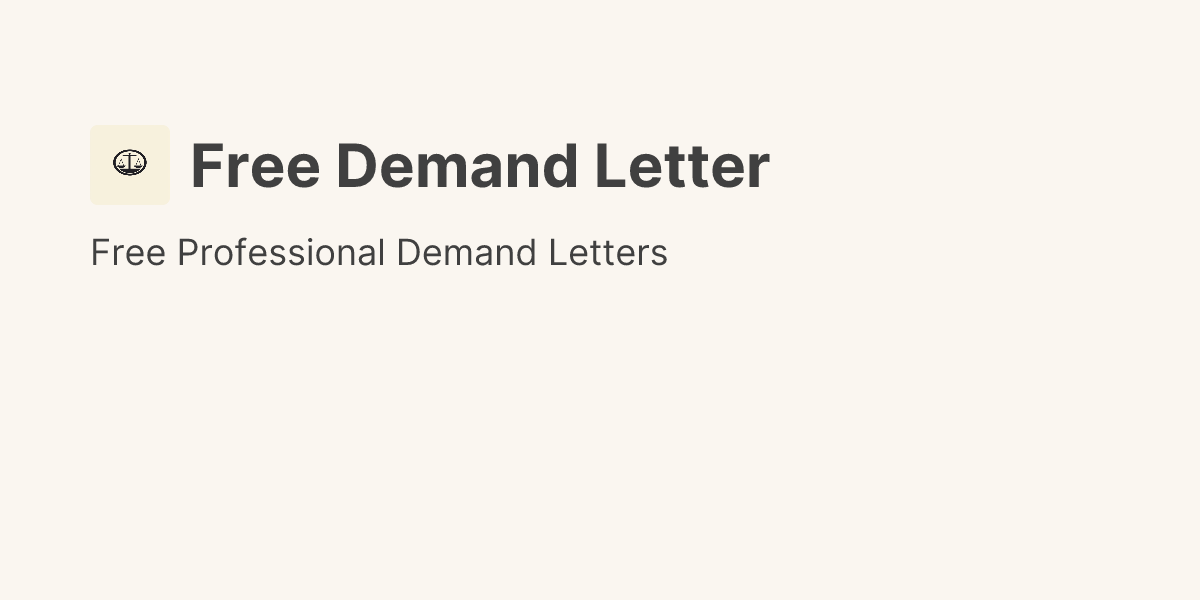 Free Demand Letter on Uneed | Uneed