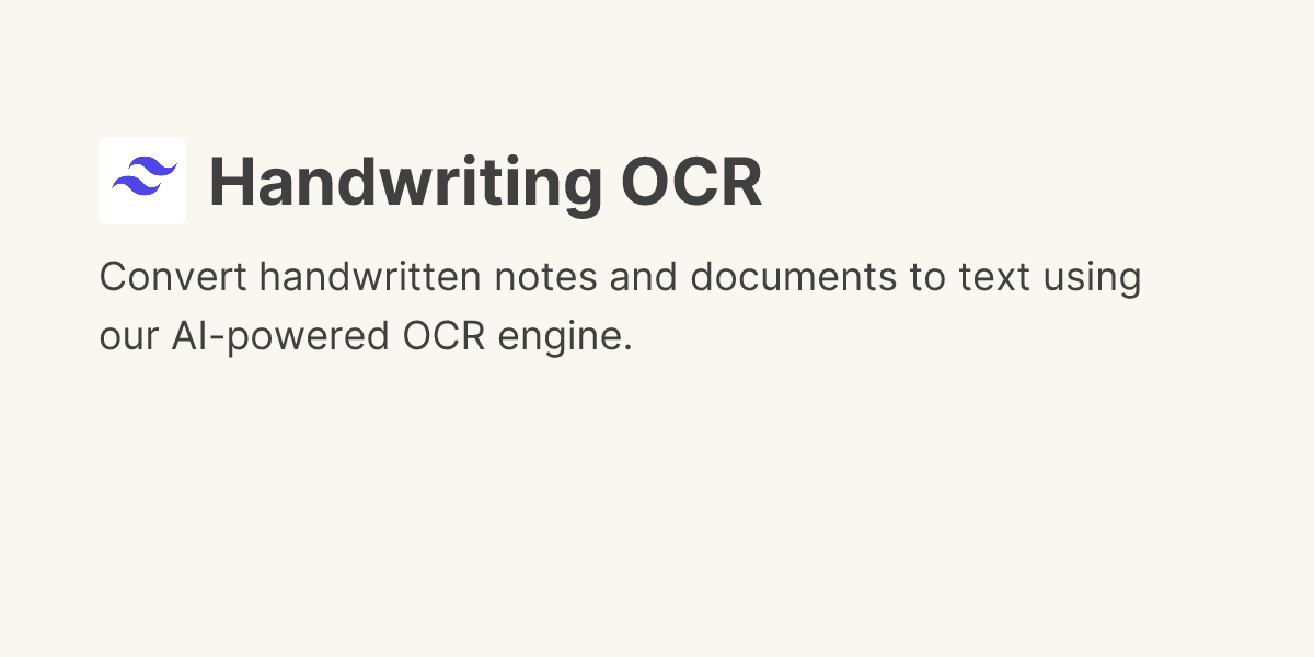 Handwriting OCR on Uneed | Uneed