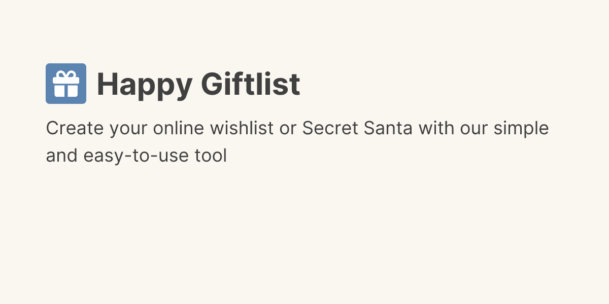 Happy Giftlist on Uneed | Uneed