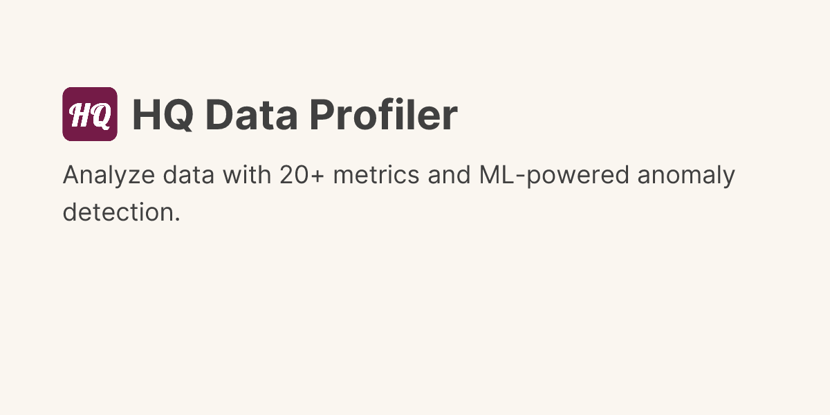 HQ Data Profiler on Uneed | Uneed