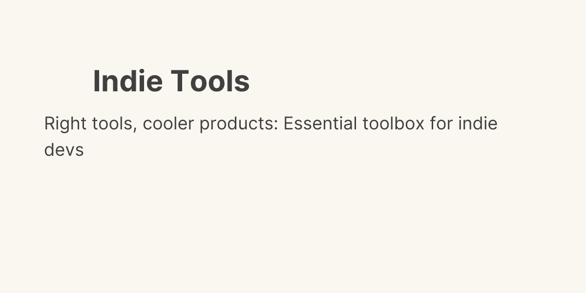 Indie Tools on Uneed | Uneed