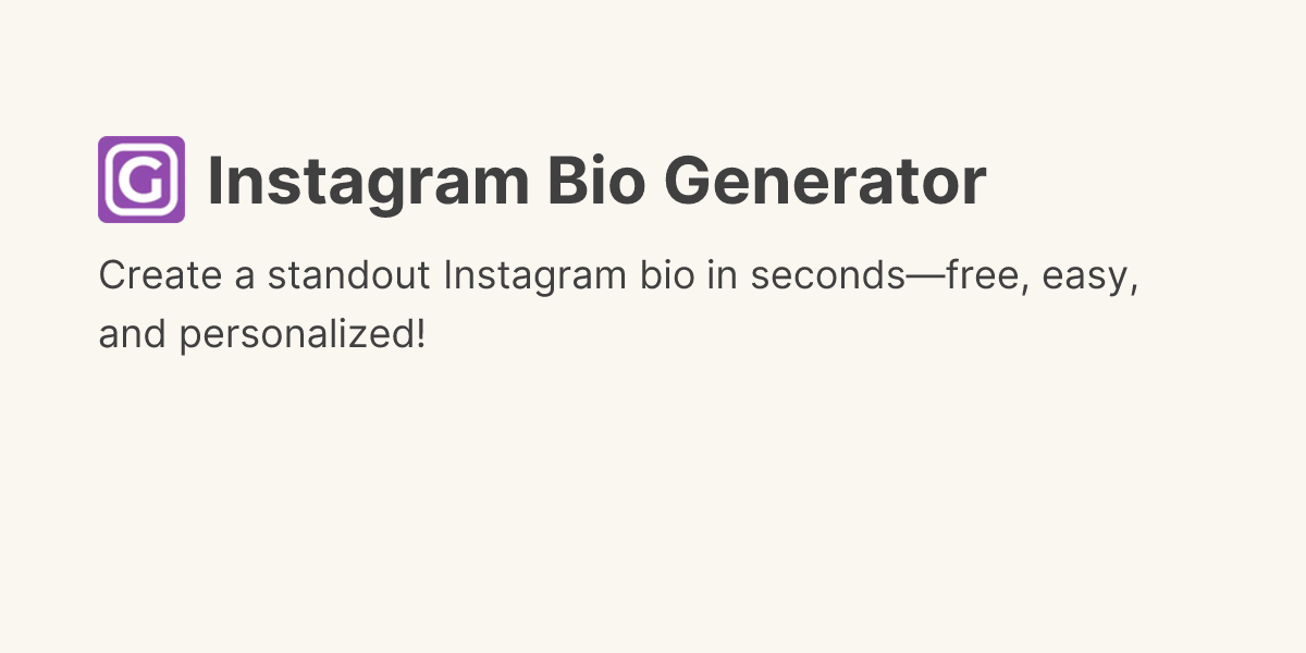 Instagram Bio Generator on Uneed | Uneed