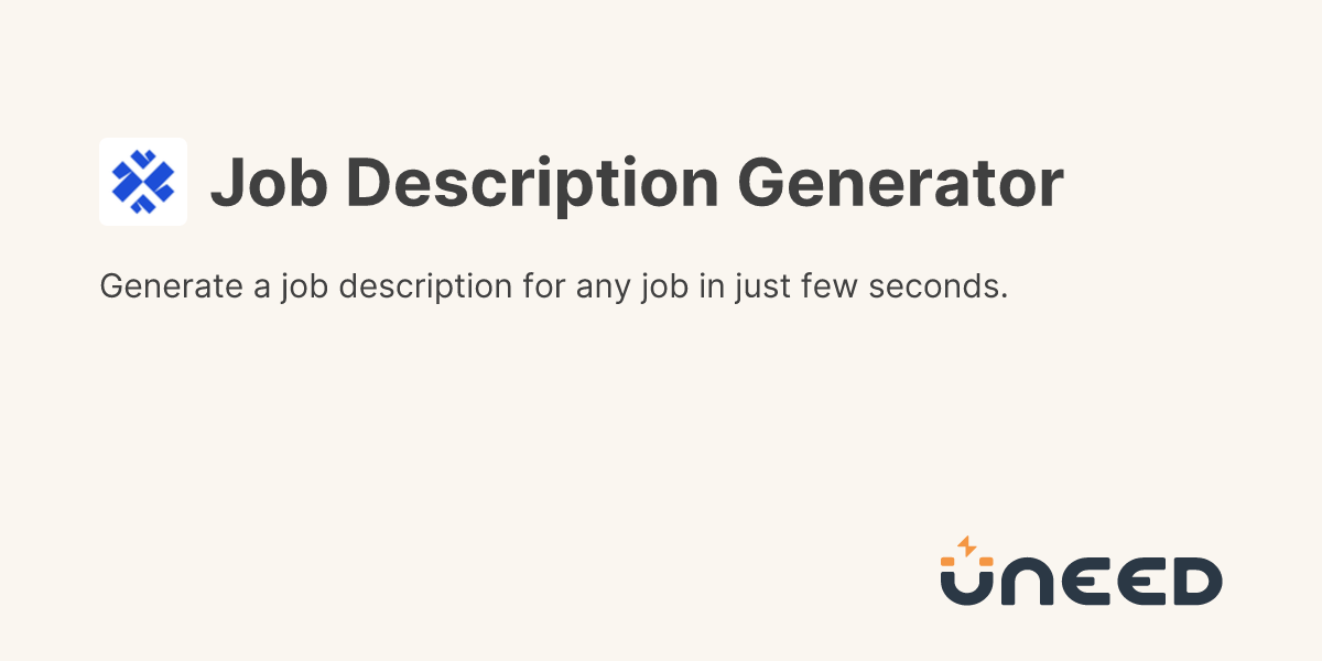Job Description Generator on Uneed | Uneed Job Description Generator on Uneed | Uneed