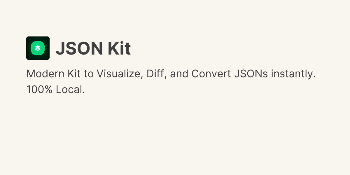 JSON Kit on Uneed | Uneed