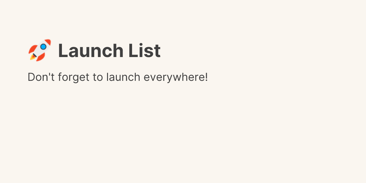 Launch List on Uneed | Uneed