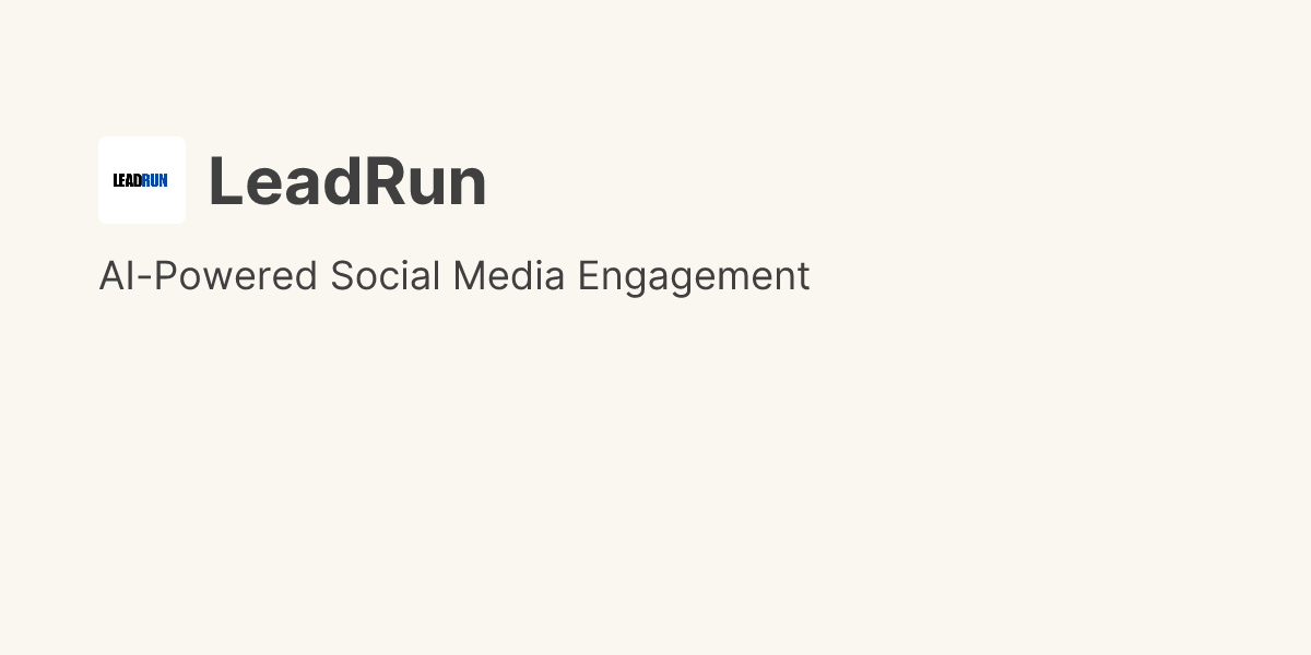 LeadRun on Uneed | Uneed