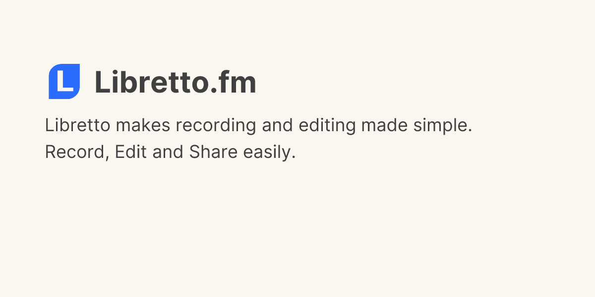 Libretto.fm on Uneed | Uneed