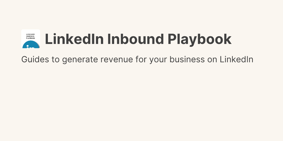 LinkedIn Inbound Playbook on Uneed | Uneed