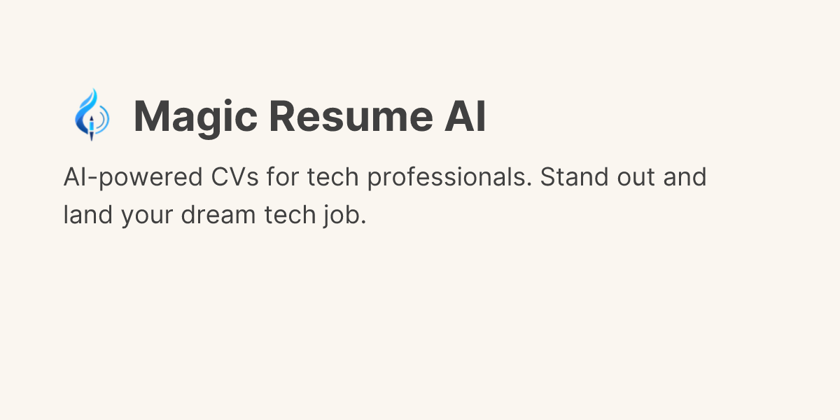 Magic Resume AI on Uneed | Uneed