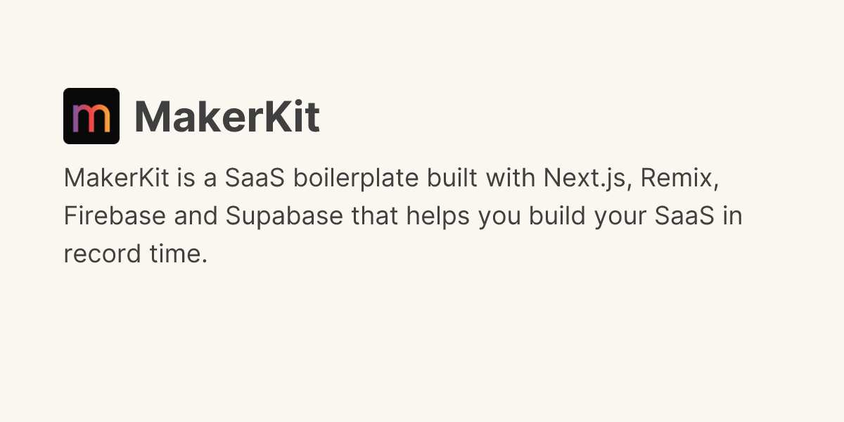 MakerKit on Uneed | Uneed