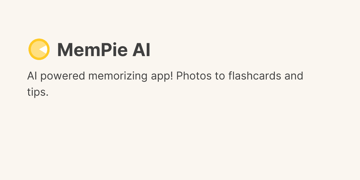 MemPie AI on Uneed | Uneed