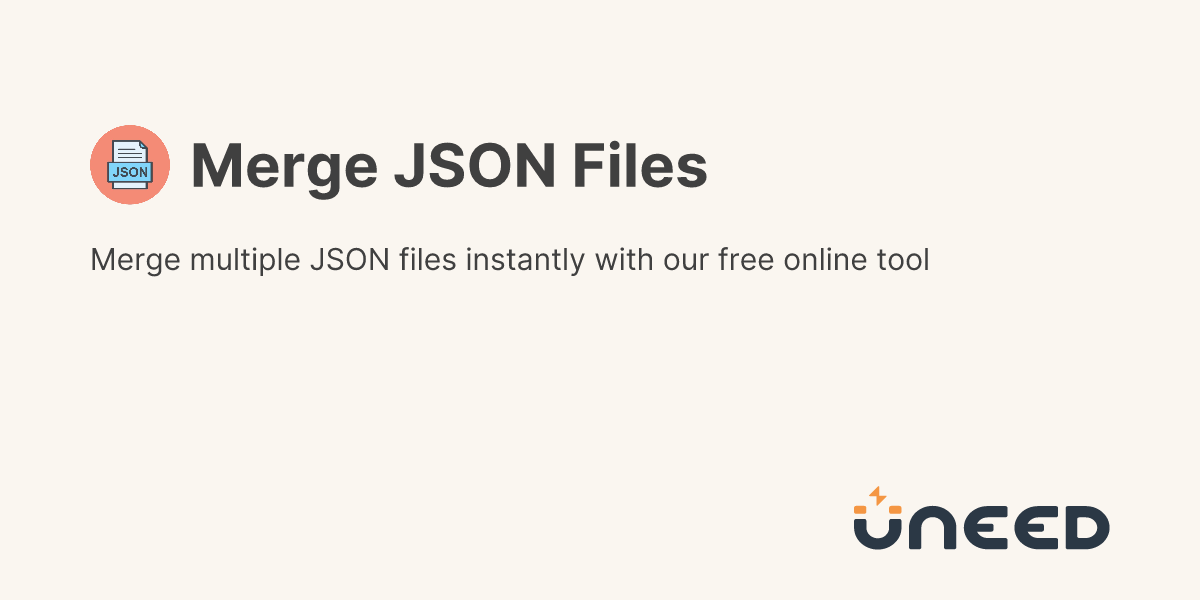 Merge JSON Files on Uneed | Uneed Merge JSON Files on Uneed | Uneed