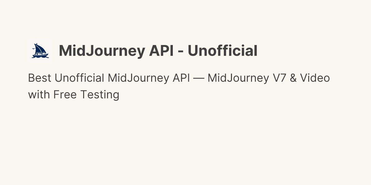 MidJourney API - Unofficial on Uneed | Uneed