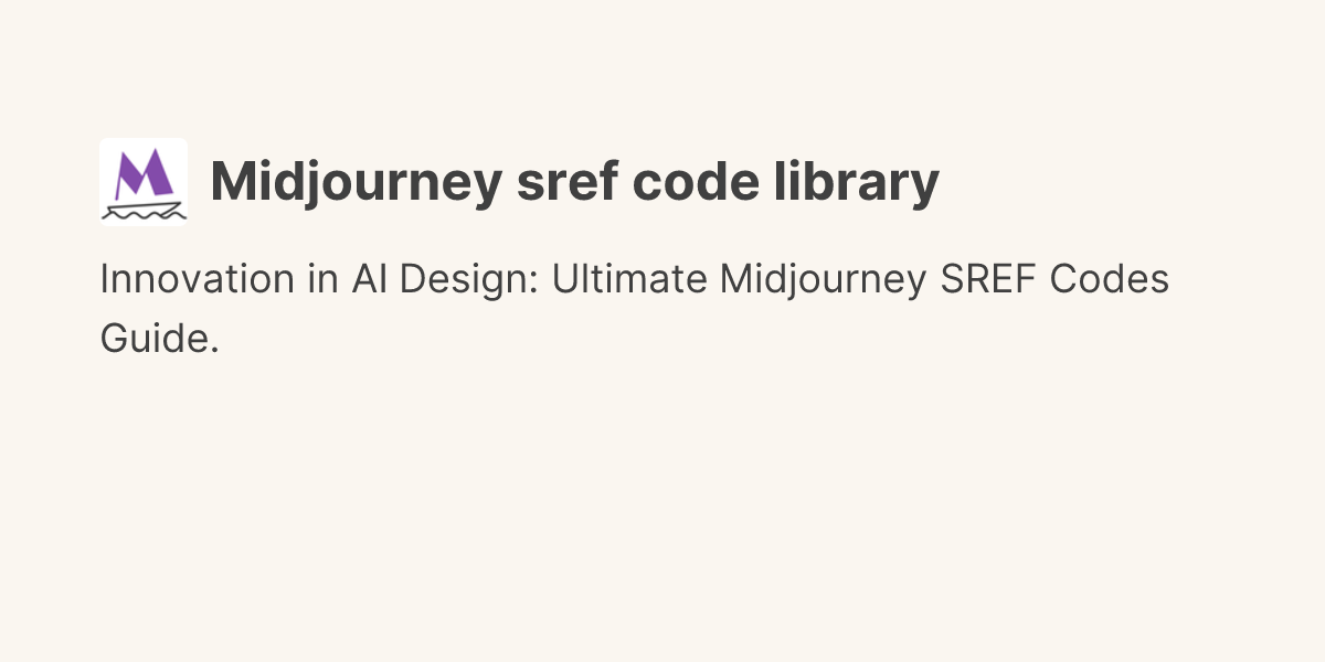 Midjourney sref code library on Uneed | Uneed