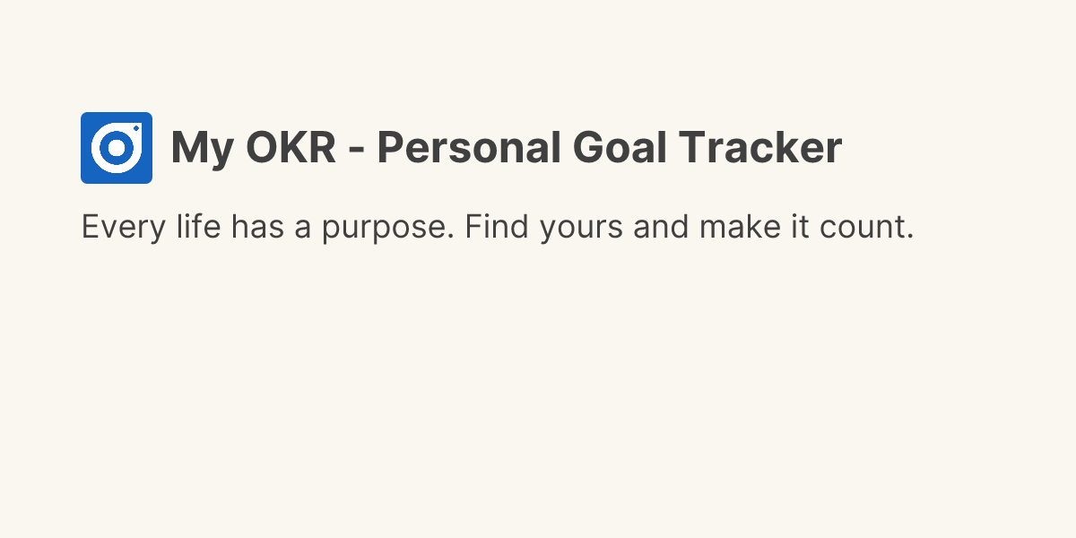 My OKR - Personal Goal Tracker on Uneed | Uneed