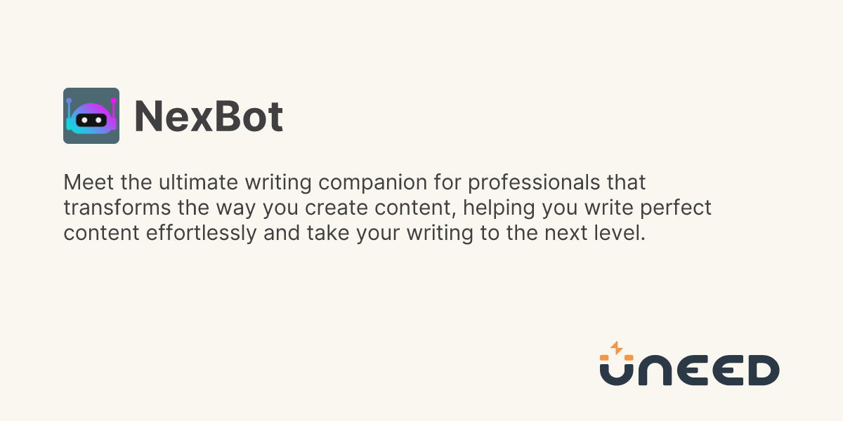 NexBot on Uneed | Uneed NexBot on Uneed | Uneed
