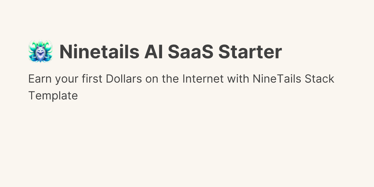Ninetails AI SaaS Starter on Uneed | Uneed