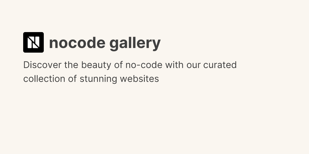 nocode gallery on Uneed | Uneed