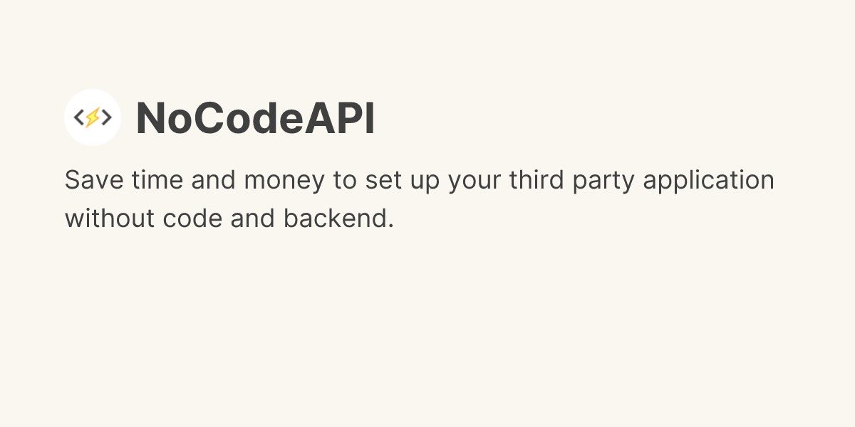 NoCodeAPI on Uneed | Uneed