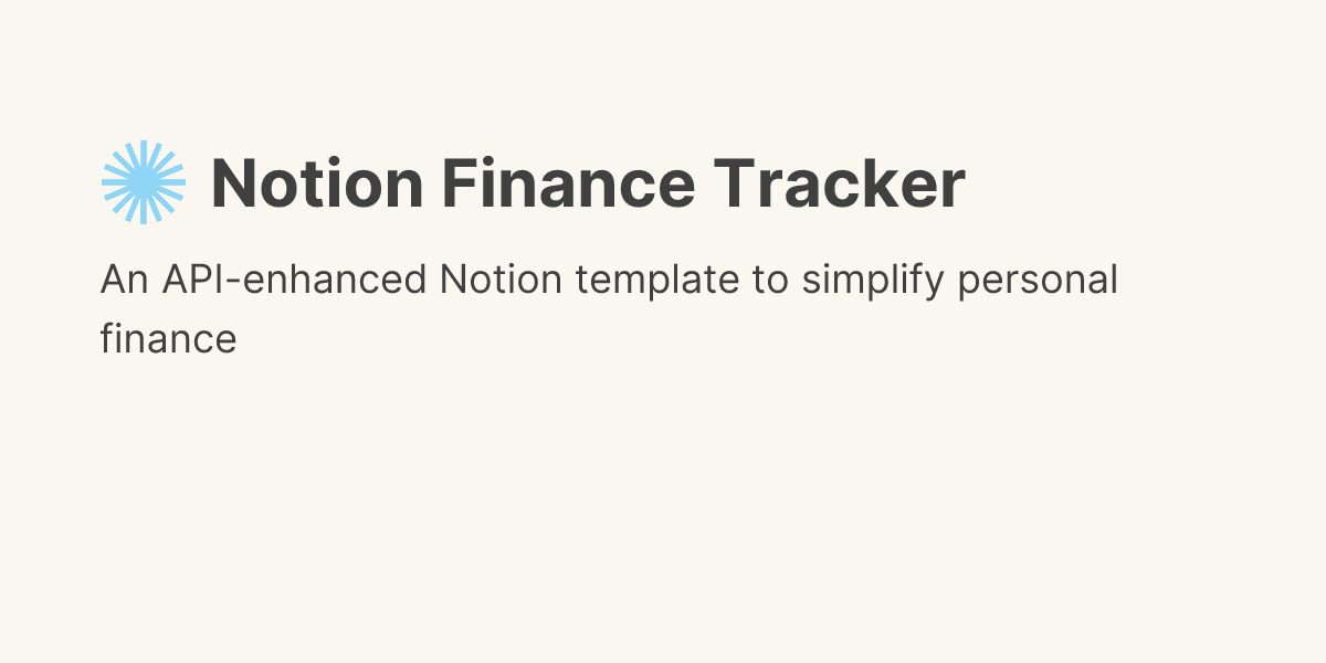 Notion Finance Tracker on Uneed | Uneed