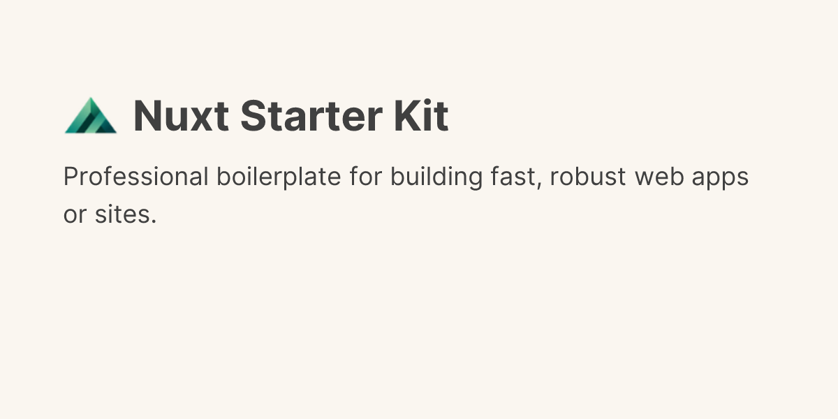 Nuxt Starter Kit on Uneed | Uneed