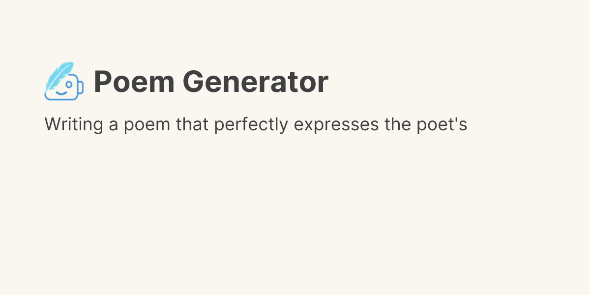 Poem Generator on Uneed | Uneed
